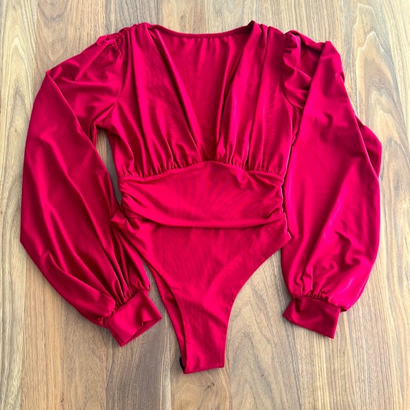 Tops | Deep V Bodysuit | Poshmark